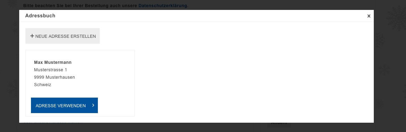 Ist die Lieferung an eine andere, alternative Lieferadresse möglich ...